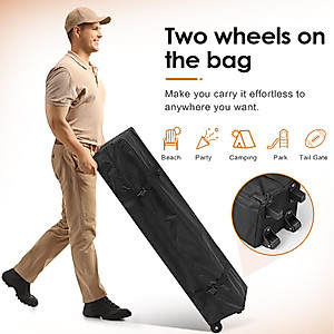 Winkalon 10x10 Pop Up Canopy, Instant Canopy Tent with Removable Sidewalls and Mesh Windows for Vendor Events, Outdoor Craft Show, Farmers Markets-White