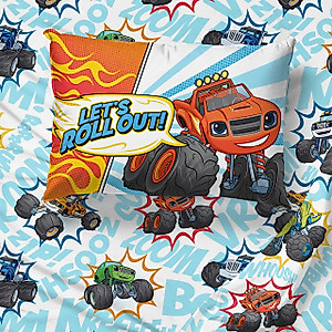 Jay Franco Blaze and The Monster Machines Off to The Races Toddler Size Sheet Set - 3 Piece Set Super Soft and Kid’s Bedding - Fade Resistant Microfiber Sheets (Official Blaze Product)