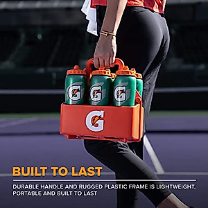 Gatorade 6ct Squeeze Bottle Carrier, Team Equipment, Bottle Caddy, Bottle Holder, Bottles Not Included, Orange