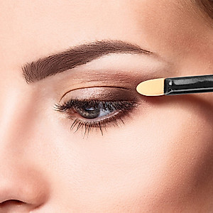 YEEPSYS 20 Pcs Disposable Dual Sides Eye Shadow Brushes Set, Eyeshadow Sponge Applicators with Contain Case, Makeup Brushes Tool for Women,Grils