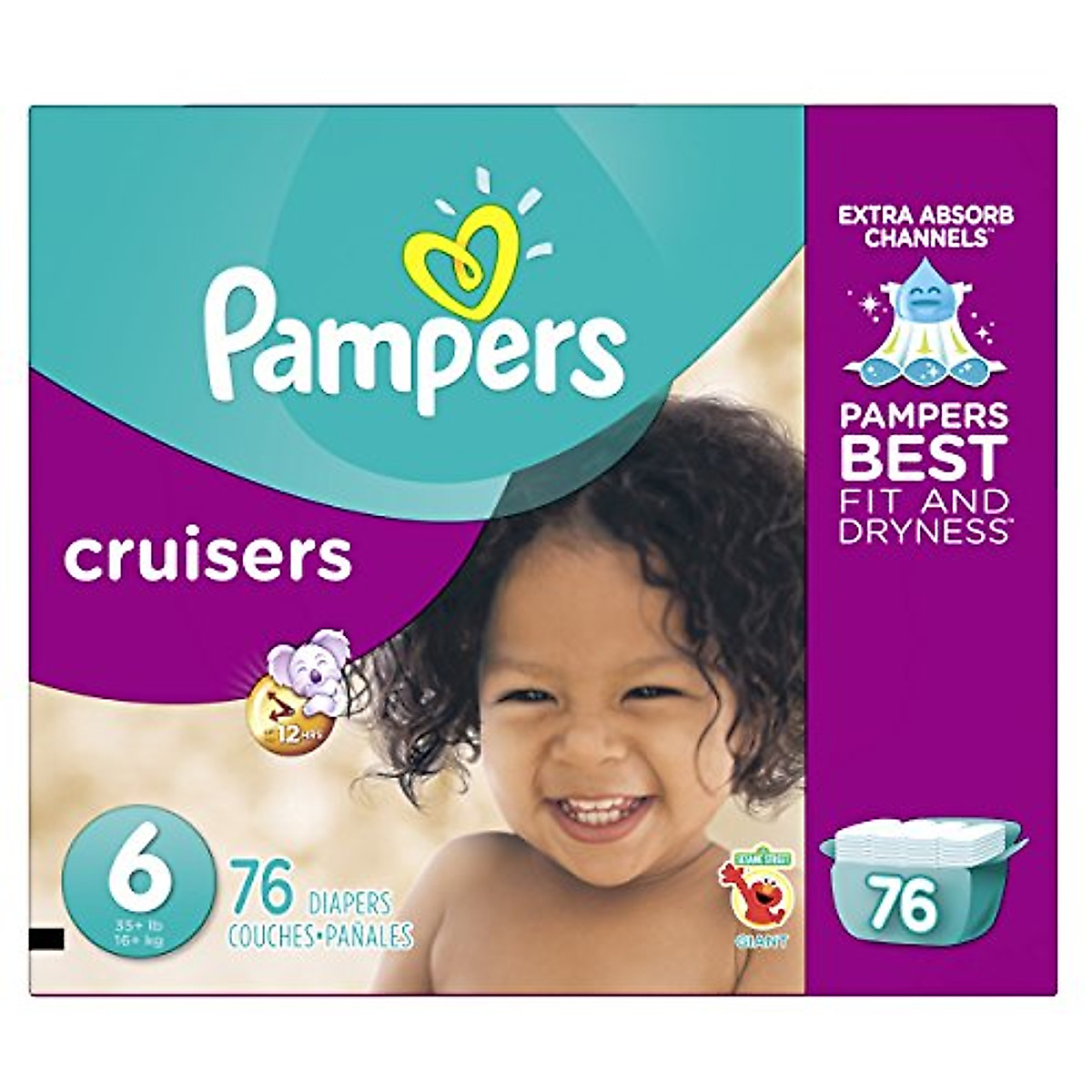 Pampers Cruisers Disposable Diapers Size 6, 76 Count