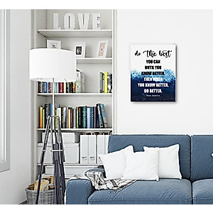 Inspirational Quotes Canvas Wall Art, Maya Angelou Quotes Wall Sign- Do the Best You Can Until You Know Better Inspirational Wall Art, Motivational Print Poster, Gift for Home and Office Decor 12x15