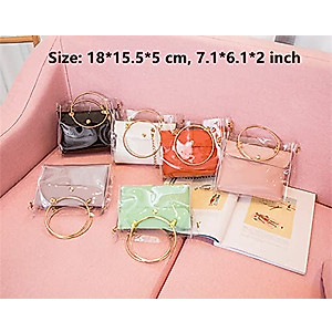 Floette Small Clear Purse Clear Crossbody Bag Clear Handbag Clear Clutch Stadium Approved for Concert Sport Event Festival (A06)