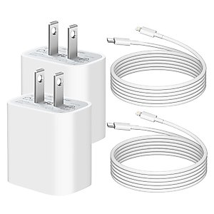 iPhone 12 13 14 Super Fast Charger iPhone Charger USB C 2-Pack 20W Rapid Wall Charger Blcok with 6FT Cable Fast Charging Adapters for iPhone 14/13/12/Pro Max/Pro/11/ iPad