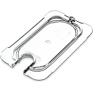 Carlisle FoodService Products 10337U07 StorPlus Ninth Size Polycarbonate Universal Flat Surface Notched Food Pan Lid, Clear