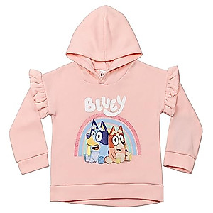 Bluey Bingo Toddler Girls Fleece Hoodie and Leggings Outfit Set Pink/Purple 5T