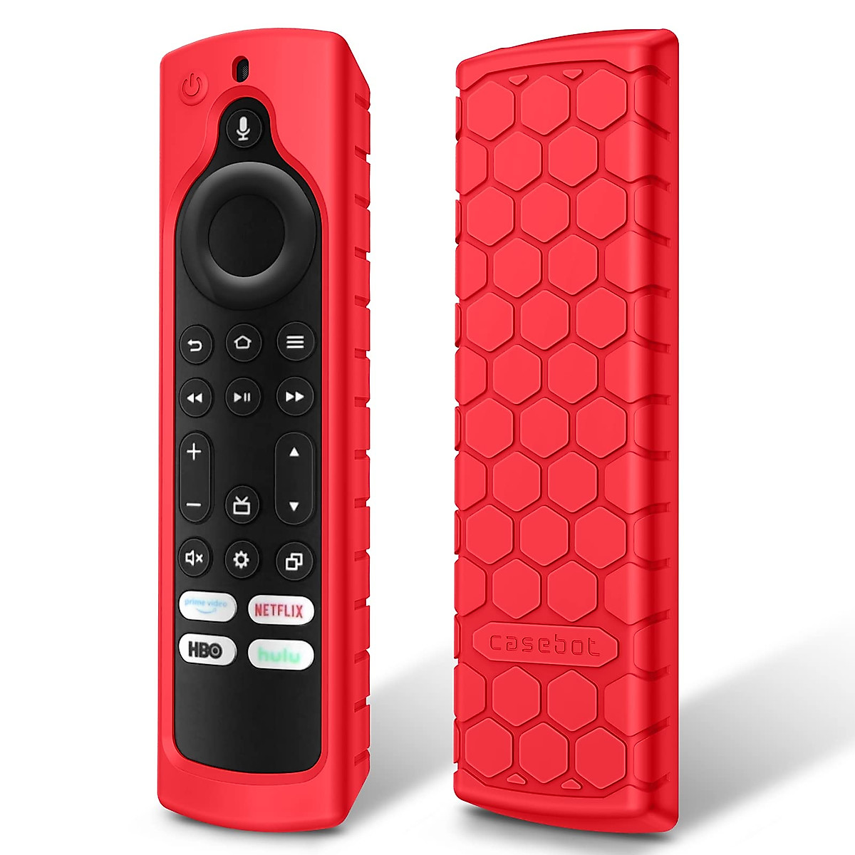 Fintie Silicone Case for Fire TV Stick 4K Max (2nd Gen)/Toshiba/Insignia/Pioneer/Fire TV 2-Series/4-Series/Omni Series TV Remote - Anti Slip Shockproof Cover for Alexa Voice Remote Enhanced, Red
