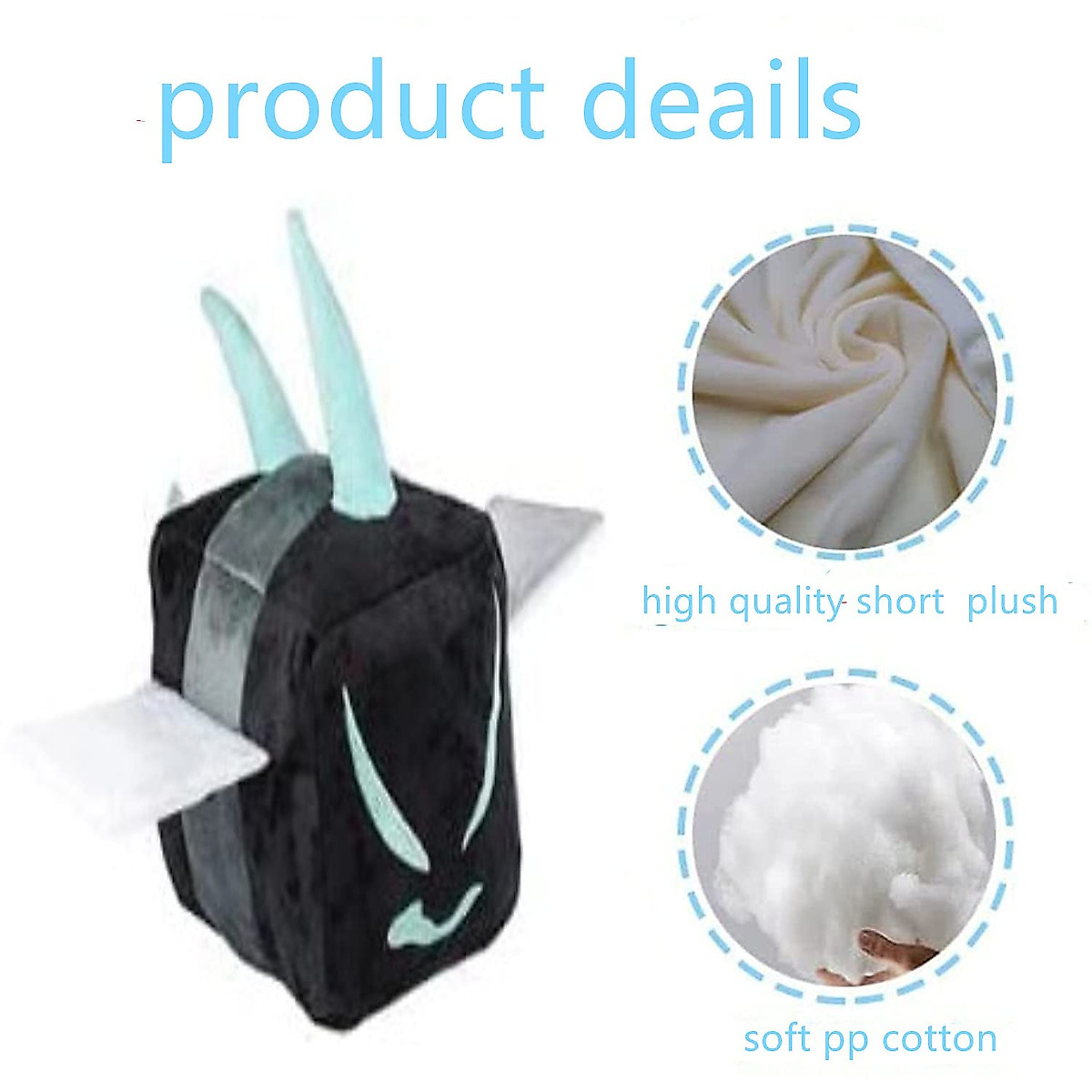 WZGHXL Bee Plush - Bee Stuffed Animal - 7"/18cm Bee Plush Pillow - Gift for Boys, Girls, Bee Fans and Fans -Vicious Bee (D)