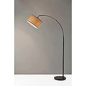 Adesso SL3993-26 Burlap Arc Lamp, Antique Bronze