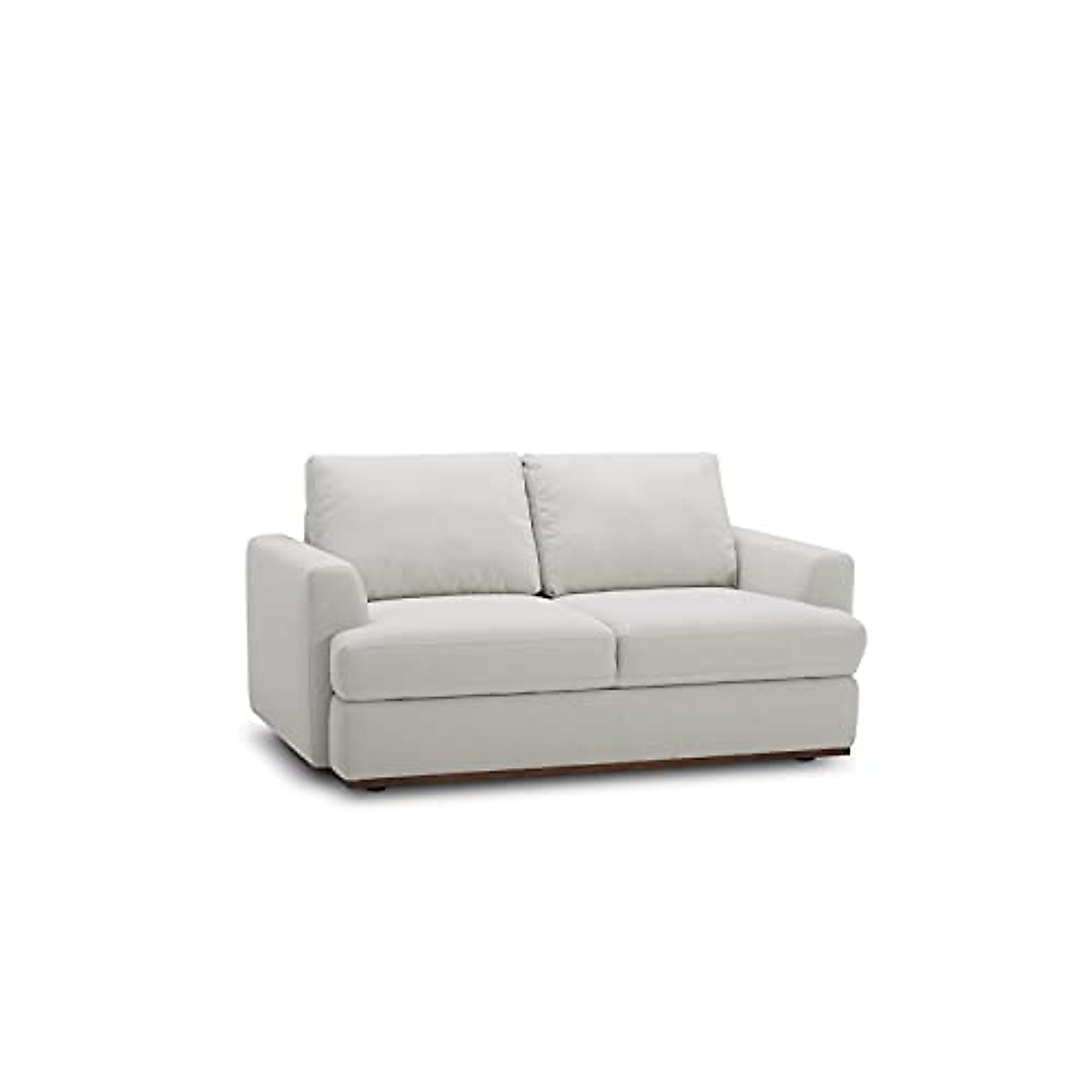 Amazon Brand – Rivet Modern Loveseat Sofa with Underseat Storage, 63.8"W, Chalk