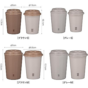 CBJAPAN CAFE GOMUG Stainless Steel Mug, Vacuum Insulated, 2 Layer Construction, 10.1 fl oz (300 ml), Inner Cup (Dishwasher Safe, 8.5 fl oz (250 ml), Mocha Go Mug Set, S, Convenience Store, Coffee Cup,