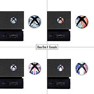 eXtremeRate 60 pcs Custom Home Button Power Switch Stickers Skin Cover for Xbox Series X & S, Xbox One and Xbox One X/S Console & Controller, for Xbox One Elite Controller and Xbox One Kinect