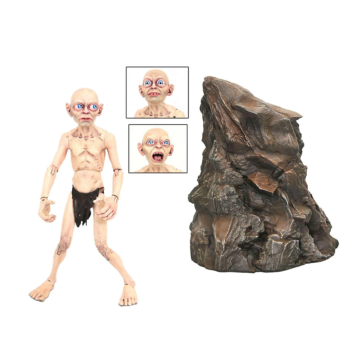 Diamond Select Toys The Lord of The Rings: Gollum Deluxe Action Figure, Multicolor