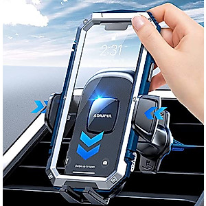 Car Phone Holder Mount, 2022 Upgraded[Gravity Auto-Lock]Car Vent Phone Mount[Thick Case Friendly]Metal Hook Never Fall Universal Cell Phone Automobile Cradles fit for iPhone Samsung All Phones