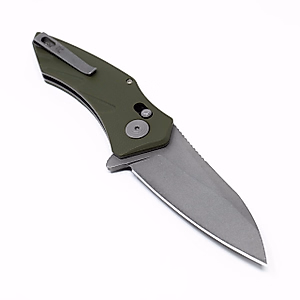 REVO Storm 3.25" VG10 Stainless Steel Blade with G10 Scale Handle, Crossbar Lock Knife, Heavy Duty Blade with Easy Open Flipper Tab, Reversible Pocket Clip EDC Knife (Black, Drop Point)