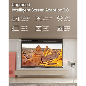 XGIMI Elfin Mini Projector, Ultra Compact 1080P Portable Projector 4K Input Supported for Movies & Gaming, Android TV 10.0, 800 ANSI Lumens, HDR 10, Harman Kardon Speakers, Auto Keystone, Auto Focus