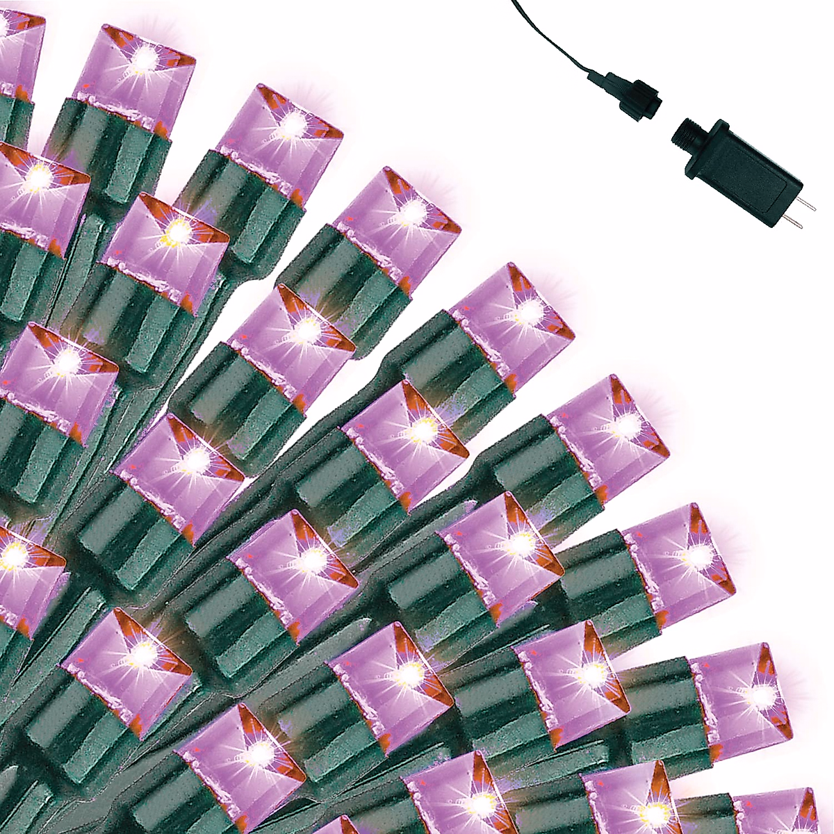 Joiedomi 200 LED Purple Halloween String Lights with 8 Modes 65.2FT Green Wire for Indoor Outdoor Holiday Décor Halloween Event Decoration, Tree, Eaves, Haunted House Theme Party