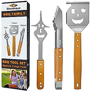 STEVEN-BULL S BBQ Tools Grill Set, Extra Long BBQ Accessories,Grill Accessories for Outdoor Grill,Best BBQ Grilling Gifts for Men Unique