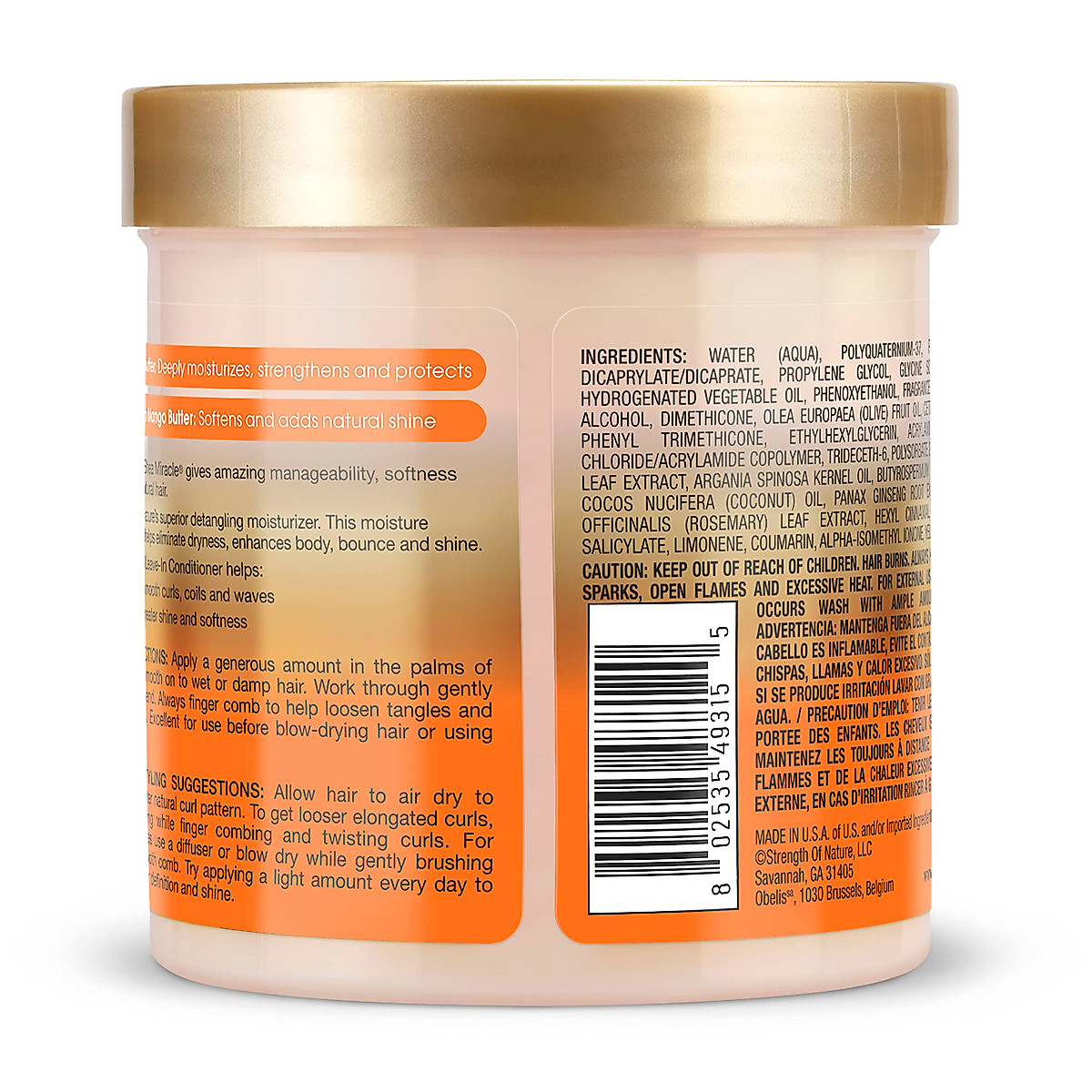 African Pride Shea Miracle Leave In Conditioner - Contains Shea & African Mango Butter to Smooth Curls, Coils & Waves, Nourishes Hair, 15 oz