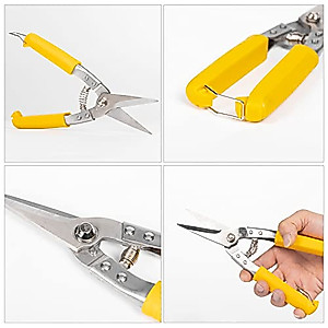 Goat Hoof Trimming Shears - 2 Pack Foot Rot Nail Clippers for Sheep Alpaca Lamb Pig Hooves Multiuse Carbon Steel Shrub Trimmer with Stronger 2 Pcs Spring Load