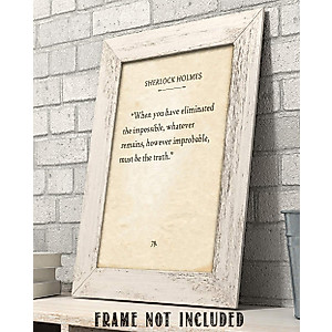 Sherlock Holmes - The Sign of Four - When You Have Eliminated the Impossible - 11x14 Unframed Typography Book Page Print - Great Decor and Gift for Mystery, Detective and Graphic Novel Fans Under $15