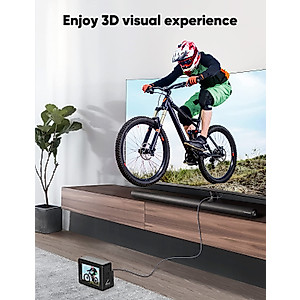 oldboytech 4K Micro HDMI to HDMI Cable Adapter 3FT, Micro HDMI Cable Nylon Braid (Male to Male) 8K/4K@60HZ/3D Grey Compatible with Hero 8/7/6/5, Raspberry Pi 4, A6000, A6300, Nikon Camera