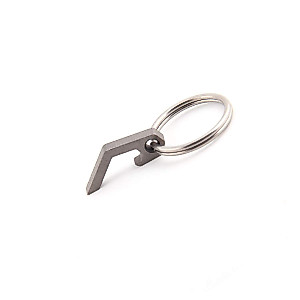 Titanium Keychain Mini Beer Bottle Opener with Stainless Steel Key Rings by Fanycs