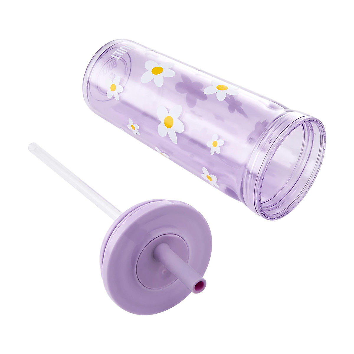 BUILT 20 Fluid Ounce Acrylic Straw Seal Bedford Tumbler, Leakproof, Wild Lavender Daisy