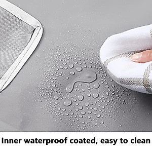 Bonuci Laundry Sorter Replacement Bags Hamper Cart Removable Replacement Bags Laundry Storage Organizer Bag Laundry Hamper Liner, No Hooks 14.76 x 8.66 x 21.65 Inch (Gray, 3 Pcs)