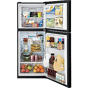 Frigidaire 11.6 Cu. Ft. Compact ADA Top Freezer Refrigerator in Black with Electronic Control Panel, Reversible Door Swing, ENERGY STAR