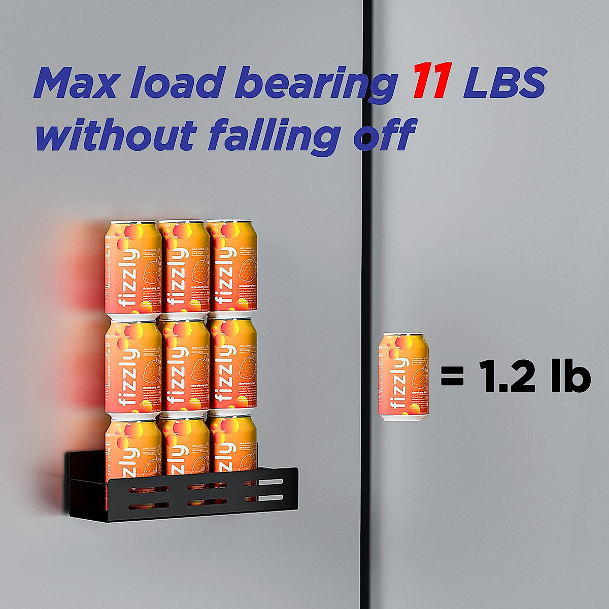 Carwiner 3 Pack Magnetic Spice Rack for Refrigerator with Paper Towel Holder, Magnetic Refrigerator Organizer, Strong Magnetic Fridge Shelf, Rustproof Side Fridge Storage Rack for Kitchen