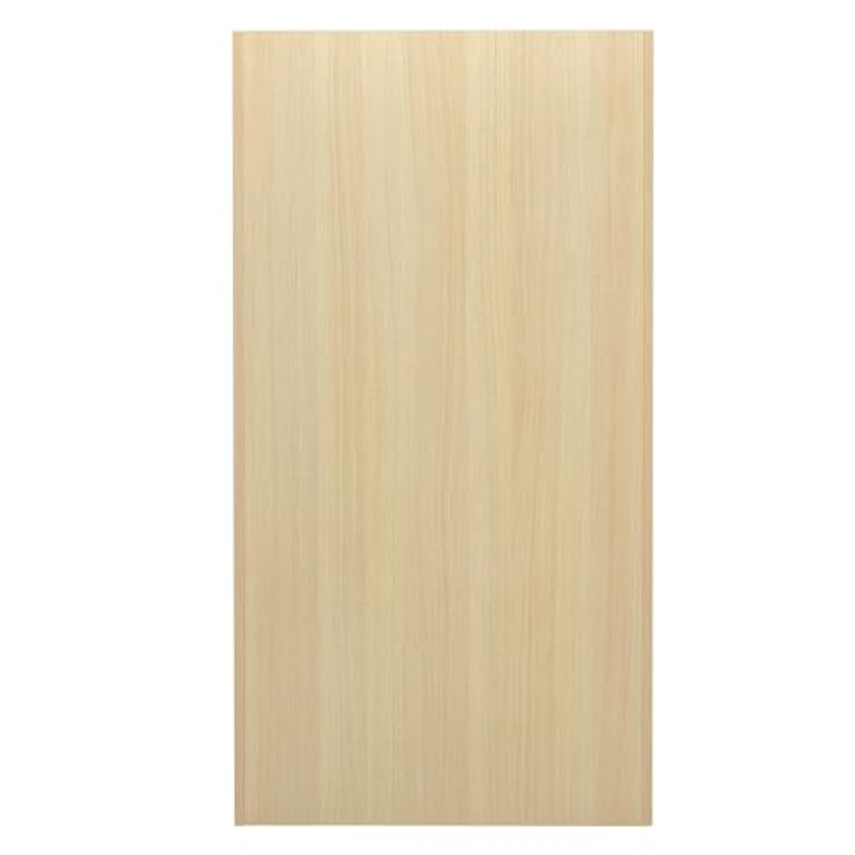 Flash Furniture Dell Trash Can Enclosure with Tray Shelf and 8" Drop Hole, Commercial Grade Trash Receptacle for 32 Gallon Round Cans, Swing Door Access, Oak