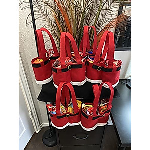 Christmas Decorations Gift Bags – Decorations for Bottles, Festive Bags Sweater Party Table decor - Santa Outfit Design, Christmas Tableware, Silverware Holders, Wine Bottle Bags, Candy Pouch Bag, Knife Spoon Fork Bag, Mini Christmas Stockings for Xmas Gi