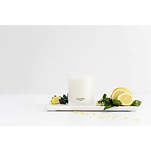APOTHEKE Market Collection Luxury Scented Jar Candle, Meyer Lemon & Mint, 11 oz - Lemon, Spearmint, Jasmine & Eucalyptus Scent, Strong Fragrance, Aromatherapy, Lasting, Hand Poured in USA, Soy Wax