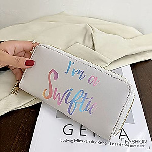 XYZONE I'm a Swiftie Wallet Taylor Team Wallets PU Leather Zip Around Purse for TS Fans Gift Music Lover Merchandise