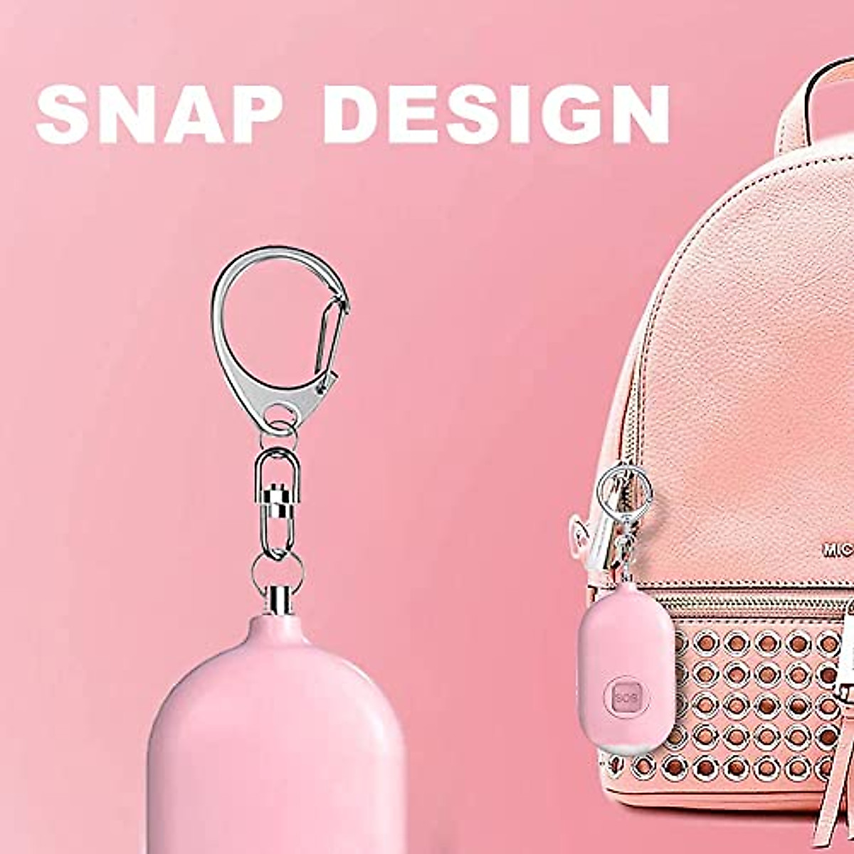 Personal Security Alarm Keychain Set for Women,3Packs Rechargeable Self Defense Safety Alarm Keychain with Loud 130dBs to Protect Your Family, Kids, Elderly & Dog Walkers Safety