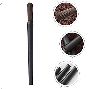 Zerodeko 2pcs Coffee Powder Brush Espresso Coffee Machine Espresso Grinder Coffee Ground Espresso Roast Ground Coffee Household Cleaning Coffee Grinder Clean Brushes Tea Scoop Black Plastic