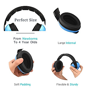 Kiki Babies Infant Headphones Noise Cancelling - Baby Headphones for Noise, for Plane, Ear Muffs Protection, Noise Canceling Headphones for Babies, For 3-36 Months, Bonus Wipes Case & Carry Bag