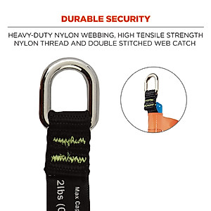 Ergodyne Squids 3700 Web Tool Tail Attachments, 6-Pack, 2 Pounds, Medium Length|4.5,Orange