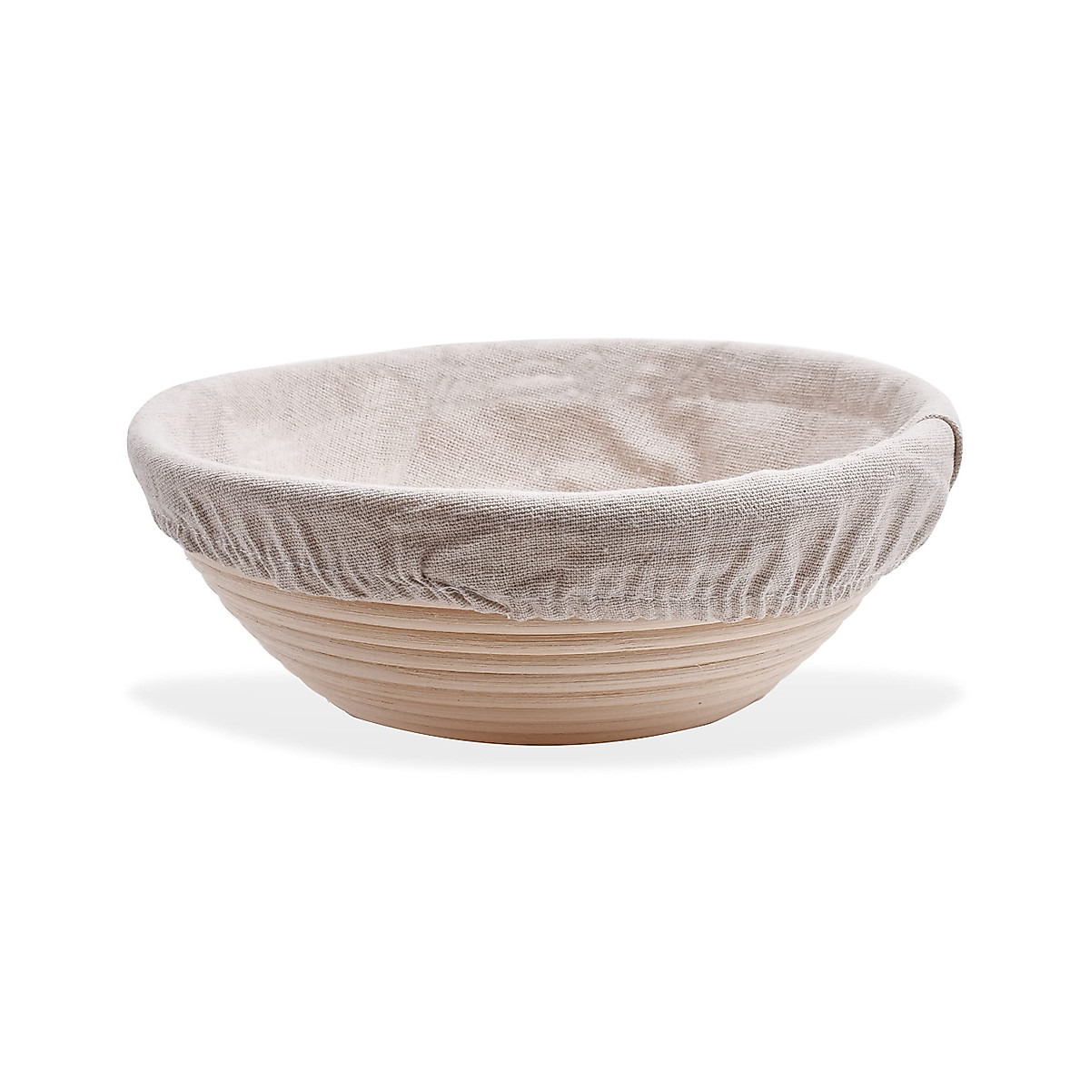 Gailfield 9 inch Bread Proofing Basket Kit for Baking Sourdough Banneton or Brotform Artisan Breads in a Round Rattan Rising Bowl with a Linen Cloth Liner Dough Scraper and Lame Scorer