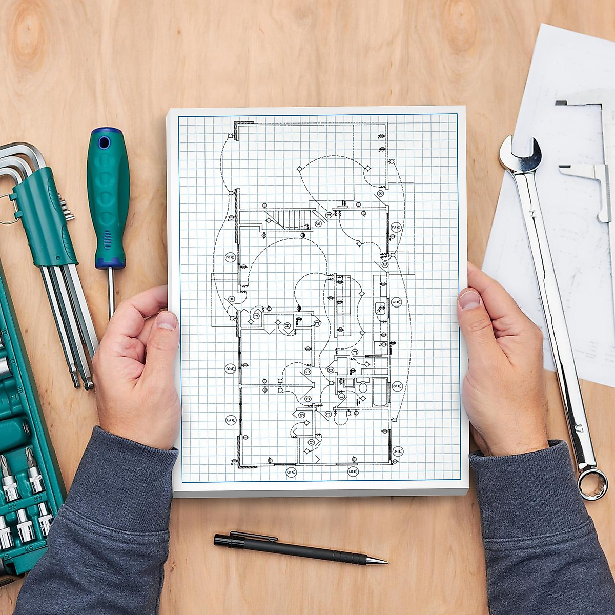 Next Day Labels 11x17 / Blueprint and Graph Paper (1 Pad, 50 Sheets Per Pad)