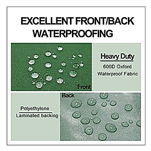 FRANK PRESSIE XL Durable Bird Cage Cover Waterproof Breathable Thick Blackout for Large Birdcage Good Night for Parrots Parakeets with Seed Catcher Included, Dark Green