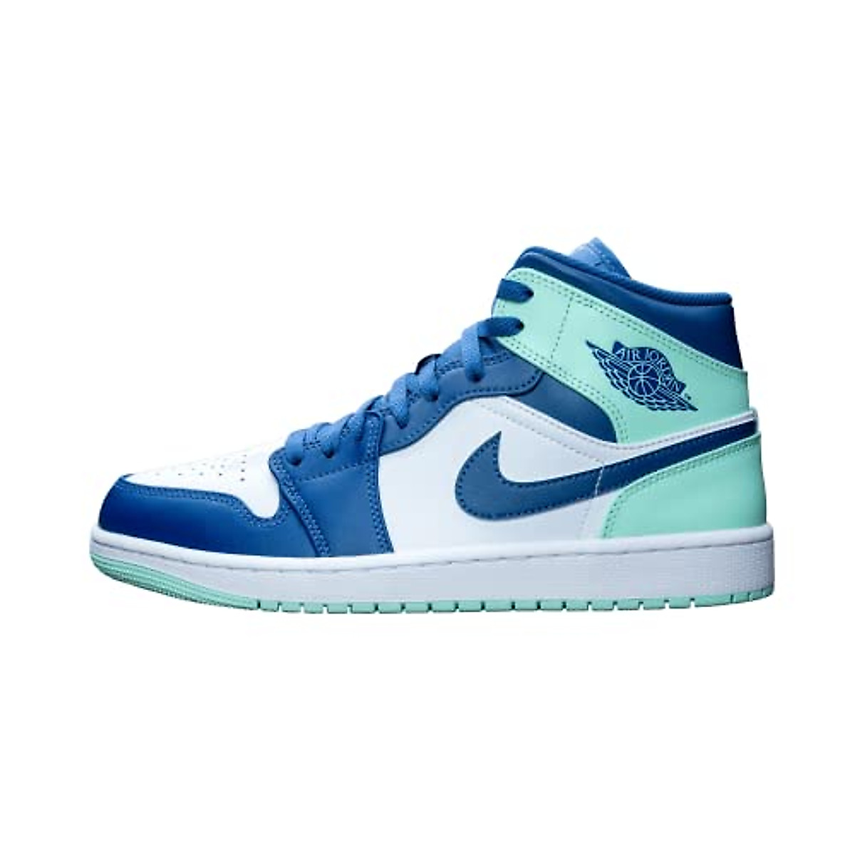 Nike Men's Air Jordan 1 Mid Sneaker, Mystic Navy/Mint Foam-white, 11
