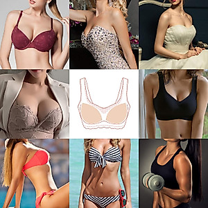 URSMART Bra Pads Inserts, Bra Cups Inserts,Removable Breathable Push up Bra Inserts for Sports Bra or Bikini Tops