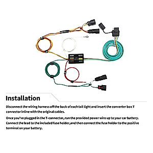 Oyviny Custom 4 Way Flat Trailer Wiring Harness 56120 for Ford Edge 2011-2014, Edge Trailer Hitch Wiring