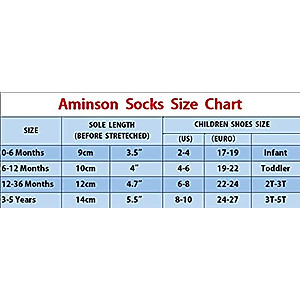 Aminson Anti Slip Non Skid Ankle Socks With Grips for Baby Toddler Kids Boys Girls Assorted a 1-3T