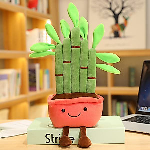 XIZHI 2Pcs Soft Plant Plush Pillow Toy 11" Stuffed Succulents Plush Pillow Succulents Stuffed Throw Plushie Pillow Doll Gift for Kids Boys Girls and Office Room Decorate,Red+Grey