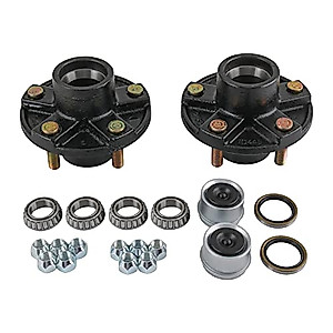 JDMSPEED 2 Trailer Idler Hub Kits 5 on 4.5" Replacement for Axle 1-1/16" Bearings 2000 lbs - 22016K