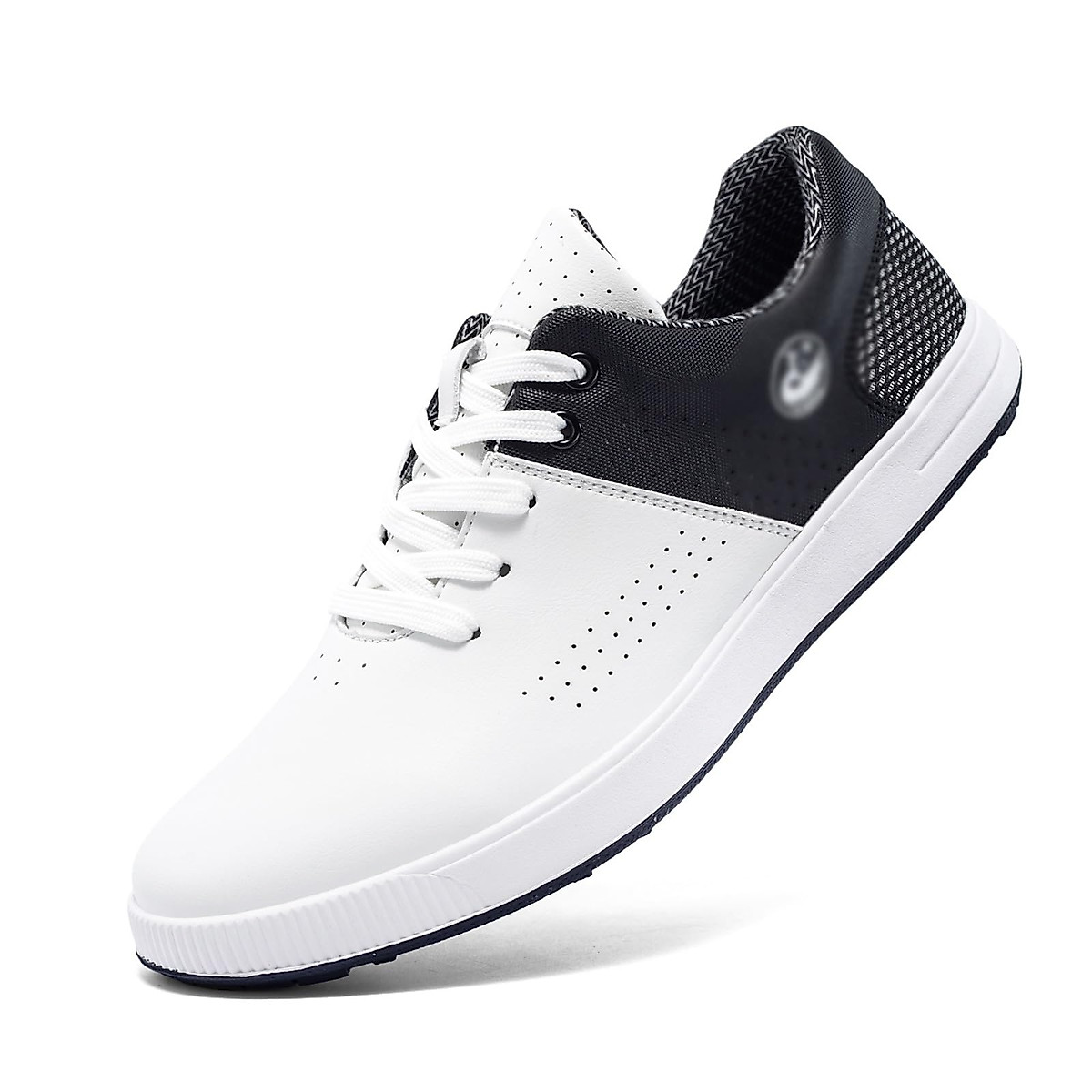 Womens Golf Shoes Spikeless Outdoor Golf Walking Sport Sneakers for Men for Superior Comfort and All Weather Breathability (Color : White Black, Size : 11 Women/9.5 Men)