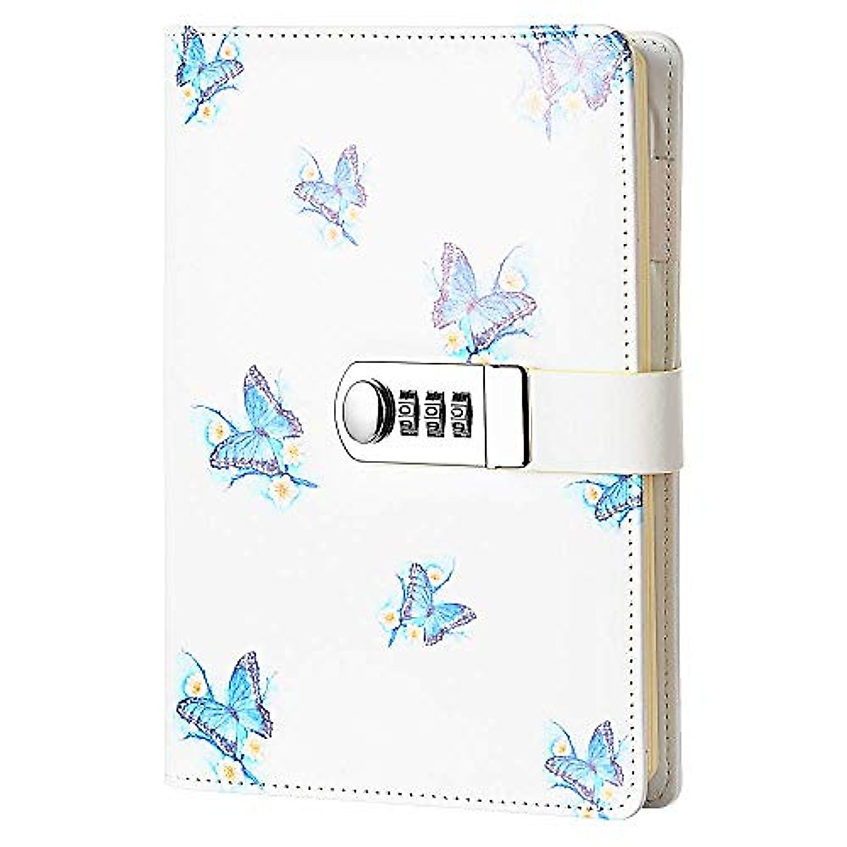 Sealei A5 (8.47 X 5.9 Inch) Lock Journal Diary Notebook Combination Locking Journal Diary,Diary with Combination Lock (Style 1)